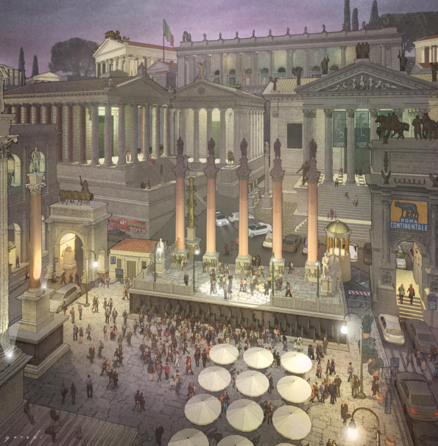 Roman Forum, live, at night | Architecture Here and There